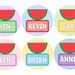 Printable Watermelon Theme Student Name Tags, Name Signs, Classroom ...