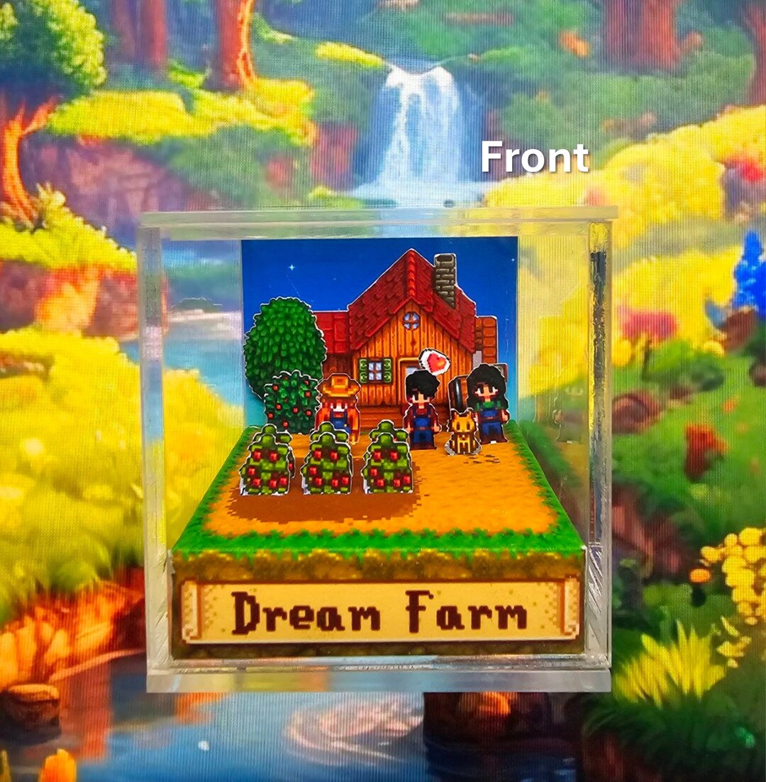 CUSTOMISABLE Stardew Valley Diorama Cube 3D Cube Miniature Shadowbox ...