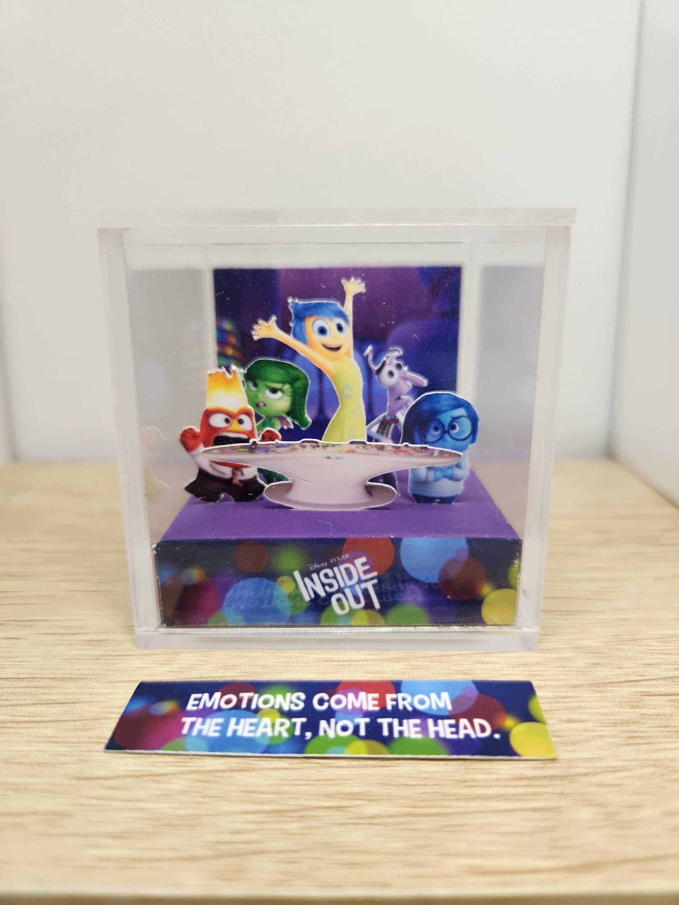 PERSONALISED Disney/pixar Inside Out Diorama Cube - 3D Cube - Birthday ...