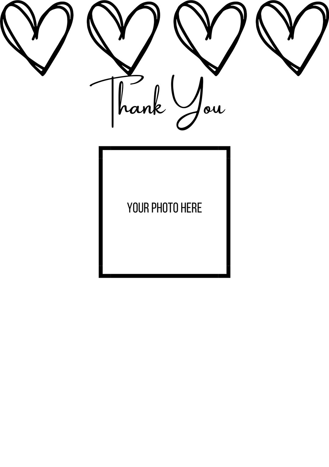 Thank You Cards With Photo and Name Hen Do, Wedding, Christening - Etsy