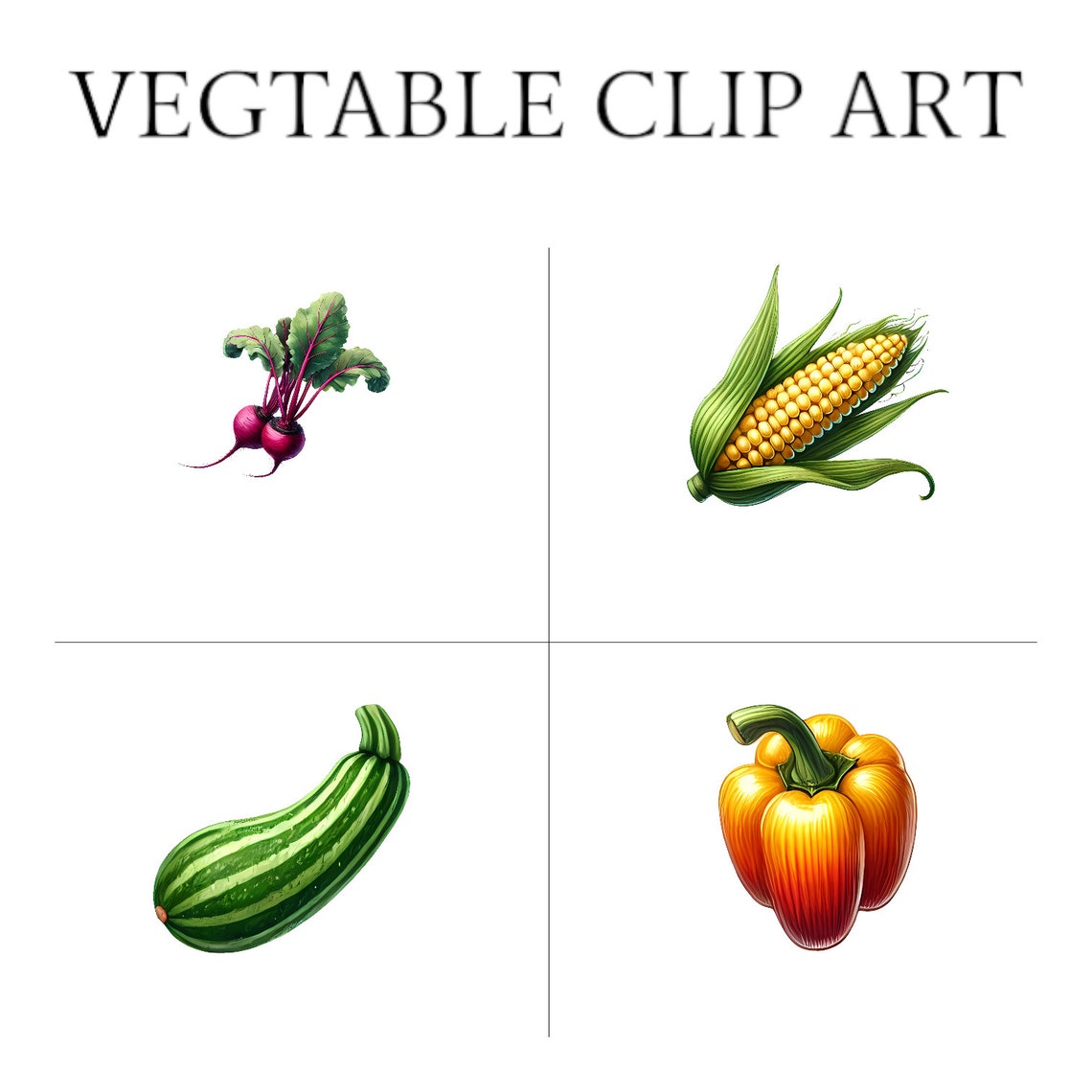 318 Watercolor Vegetable Clip Art Bundle Background Removed and White ...