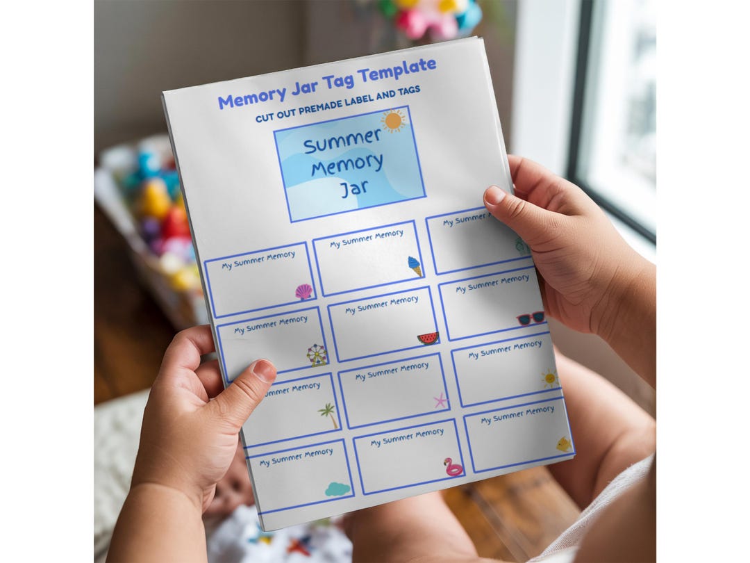 Printable Summer Memory Jar Template | Bucket List | Family Bonding ...