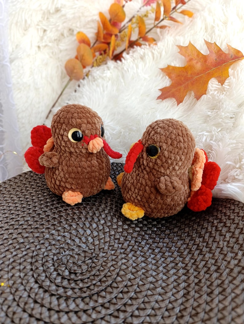 Crochet Turkey Pattern, Amigurumi Plush Bird PDF, Thanksgiving NO SEW ...