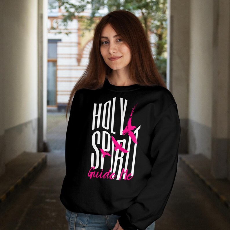 Holy Spirit Guide Me PNG: Pink Christian Streetwear Design (digital ...