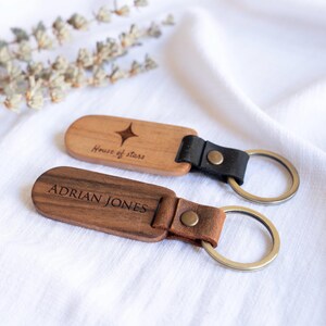 Personalized Engraved Name Keychain, Custom Wood Keychain for Men ...