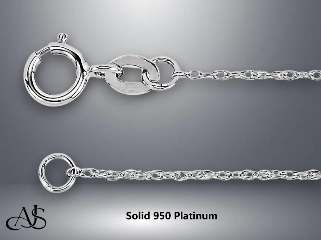 950 Platinum Cable-rope Chain: Custom Length Pendant Necklace - Etsy