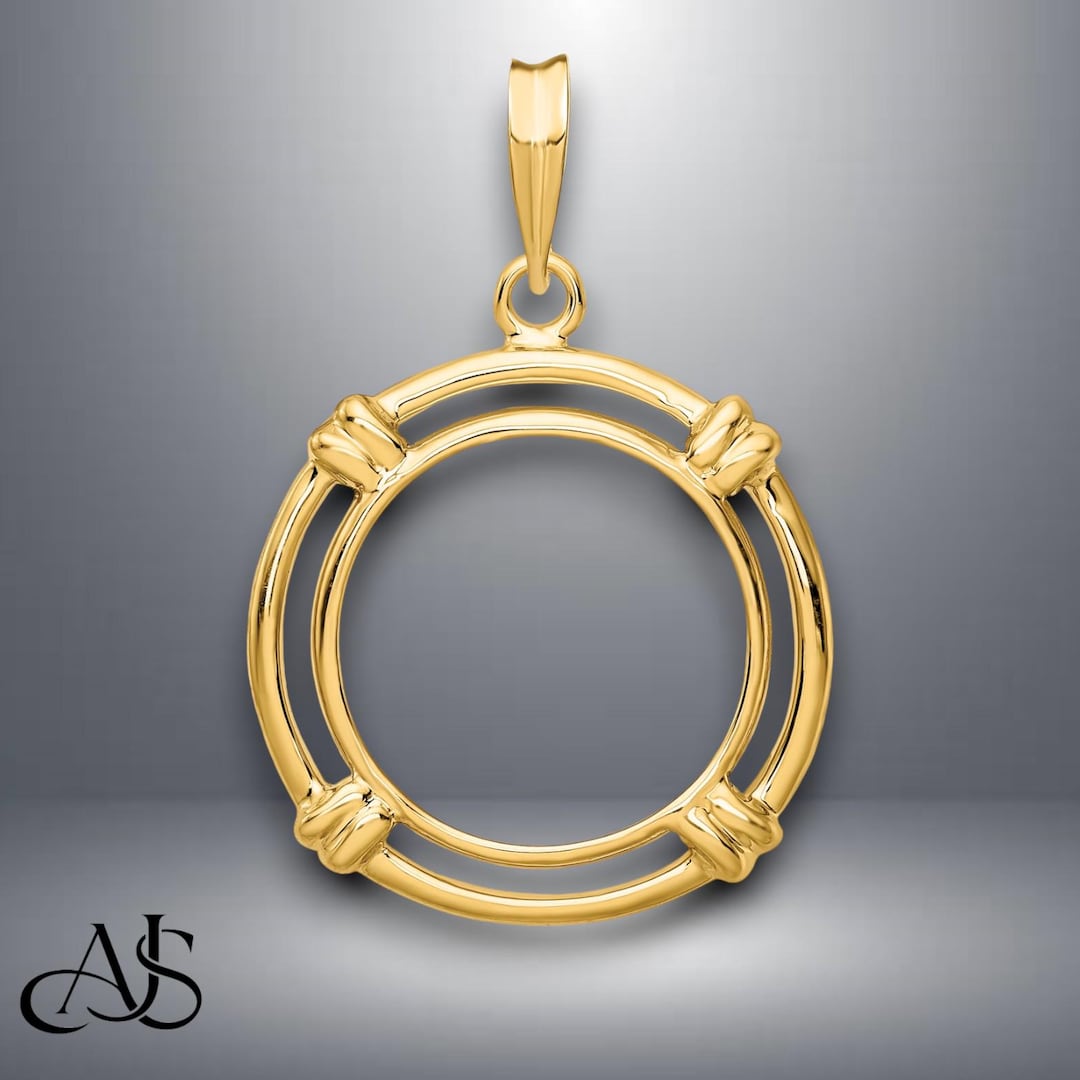 14K Gold Coin Bezel: Double Spoked Border for 16.5mm Eagle Coins - Etsy