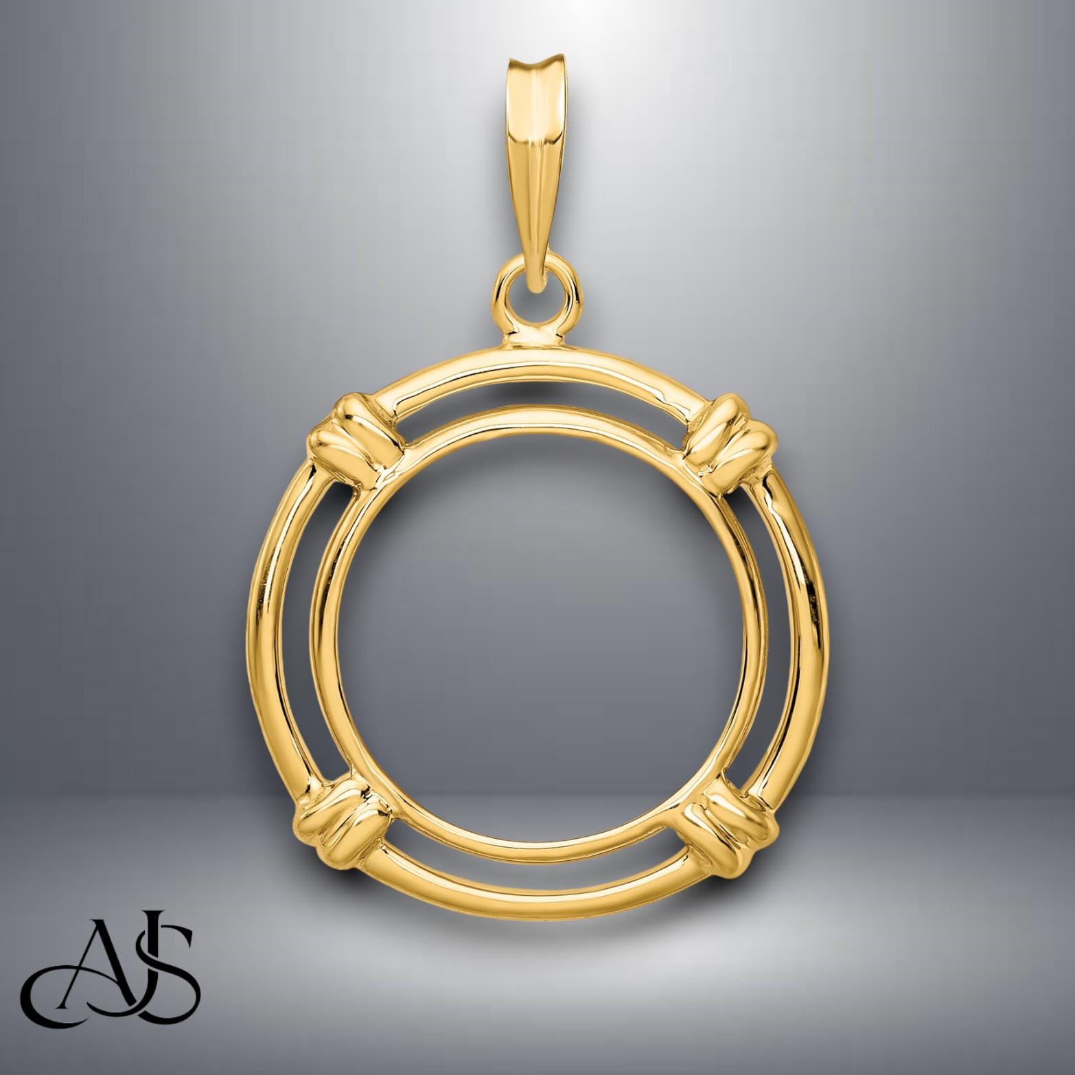 14K Gold Coin Bezel: Double Spoked Border for 16.5mm Eagle Coins - Etsy
