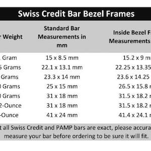 14K Gold Pamp Suisse Lady Fortuna Bar Bezel Mountings Screw Top Plain ...