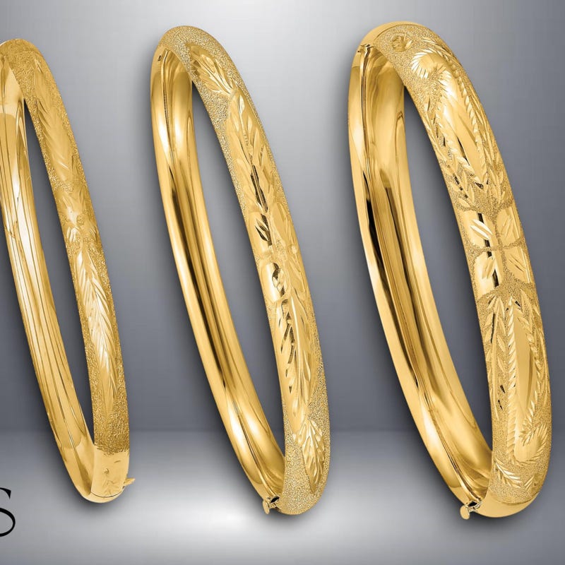 Gold Bangle Bracelet - Etsy