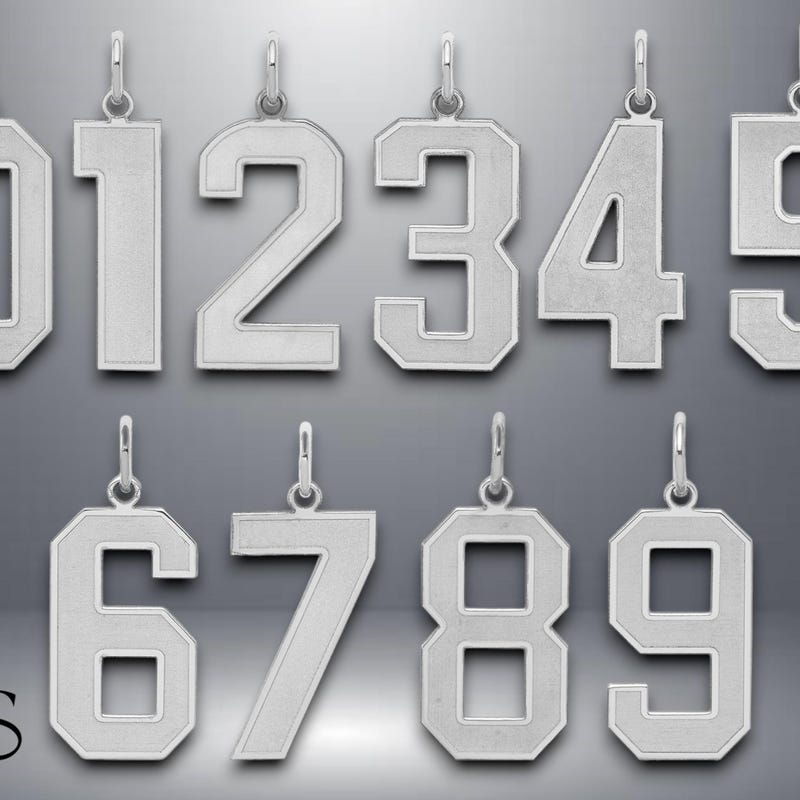 Number Charms - Etsy