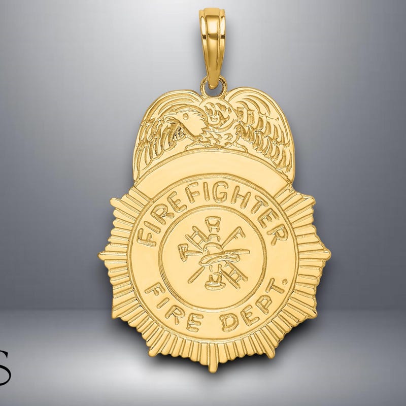 Firefighter Charm - Etsy