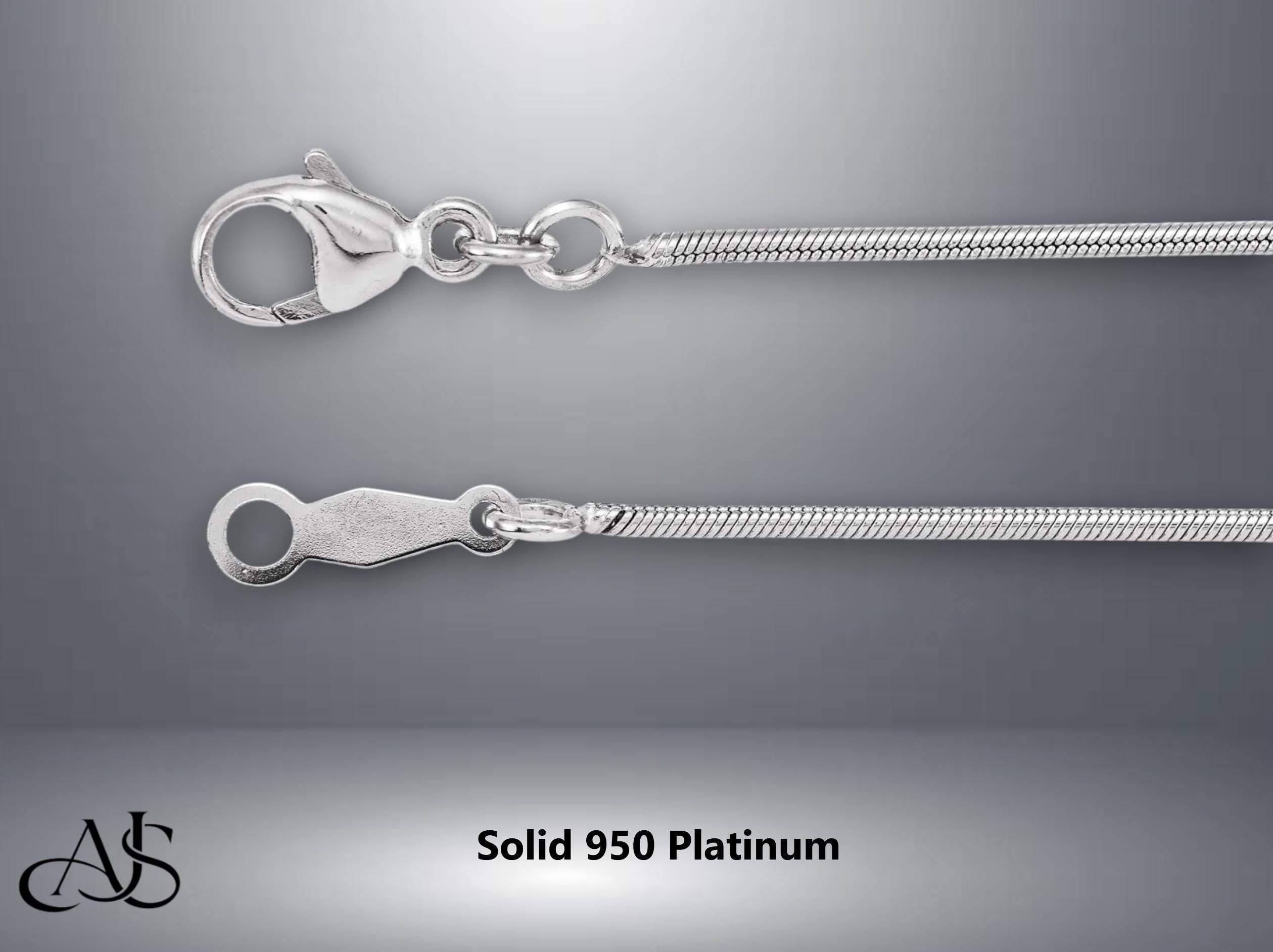 950 Platinum Snake Chain Necklace - Custom Lengths Available - Etsy