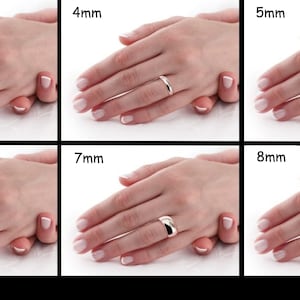 10K Solid Rose Gold Wedding Bands Half Round Style With FREE Inside ...
