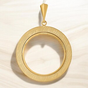 14K Yellow Gold Coin Bezel Mounting Pendant - 9 Different Sizes ...