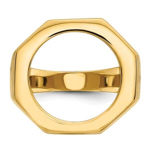 14K Gold Coin Ring Mounting With Octagon Design for Men - Available for ...