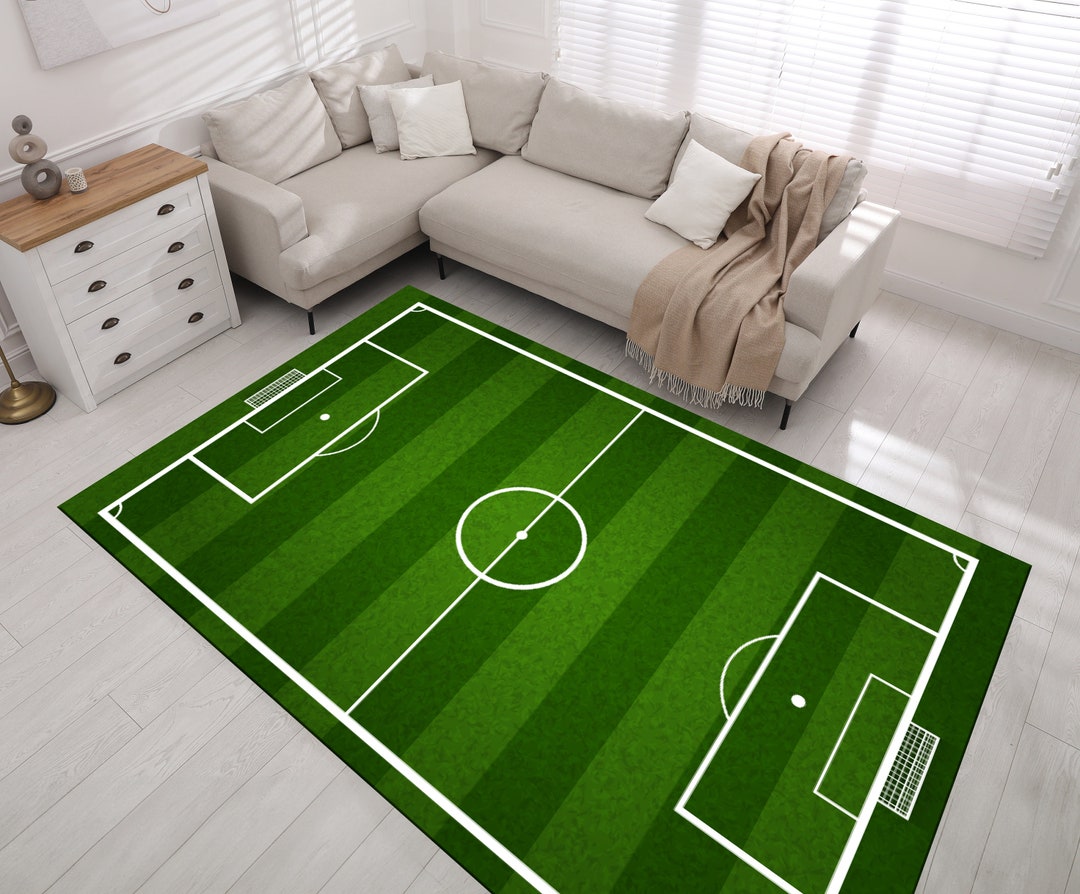 Football Rug, Soccer Field Area Rug,washable Football, Soccer Field ...