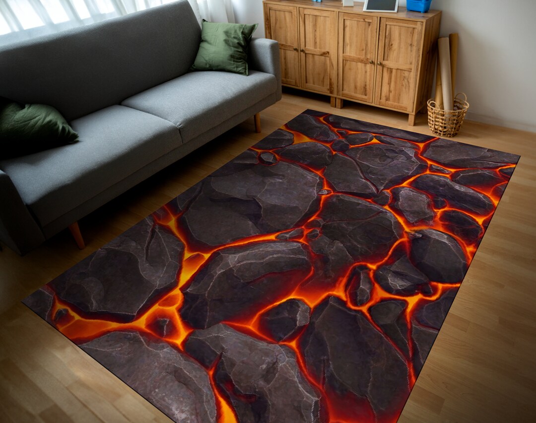 3D Lava Rug,magma Rug,hot Lava Rug, Volcano Rug,gift Decor Rug,hot Lava ...