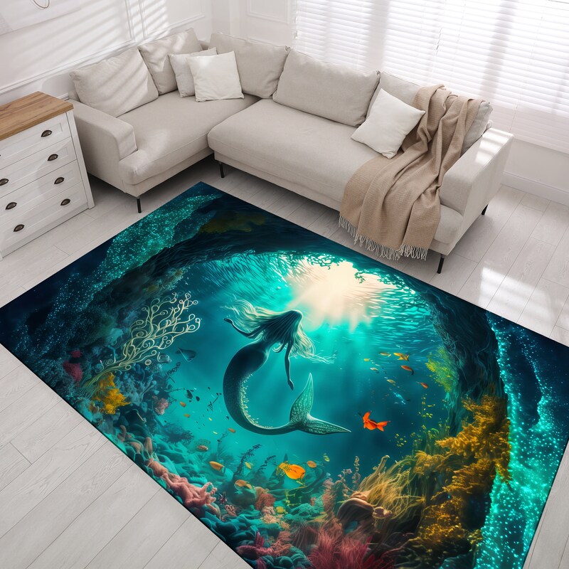 Mermaid Area Rug - Etsy