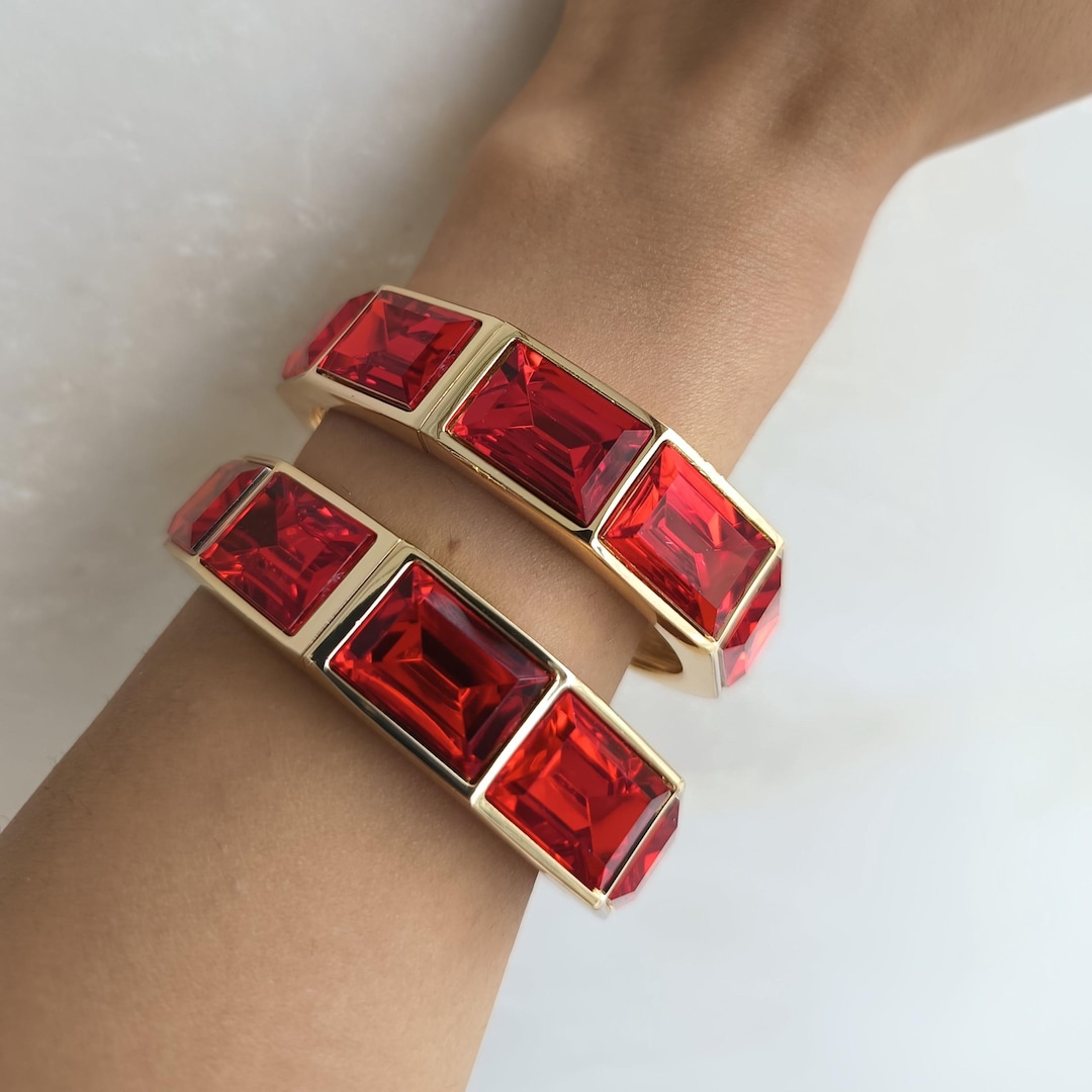 Red Radiance Bangle (2 Pieces) - Etsy