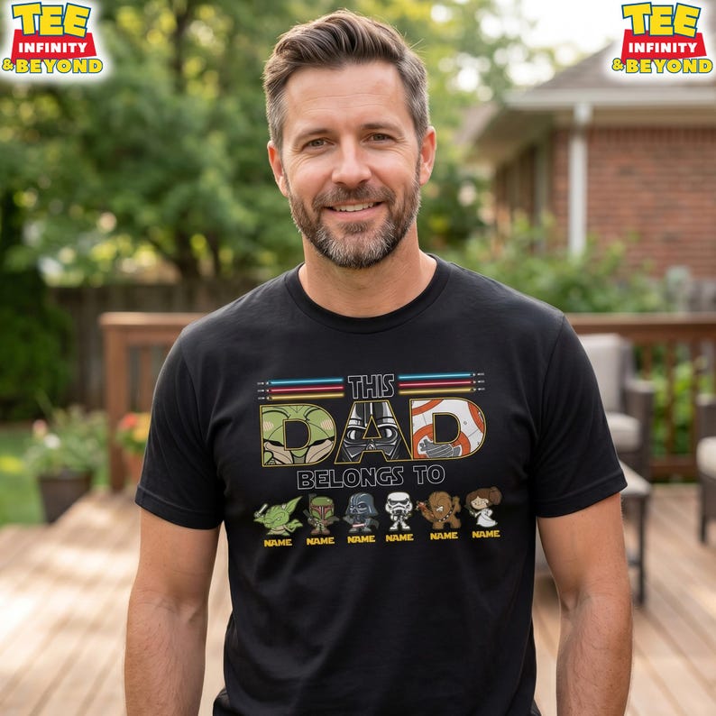 Custom Name Star Wars Father’s Day Shirt, Custom Star Wars Dad With ...