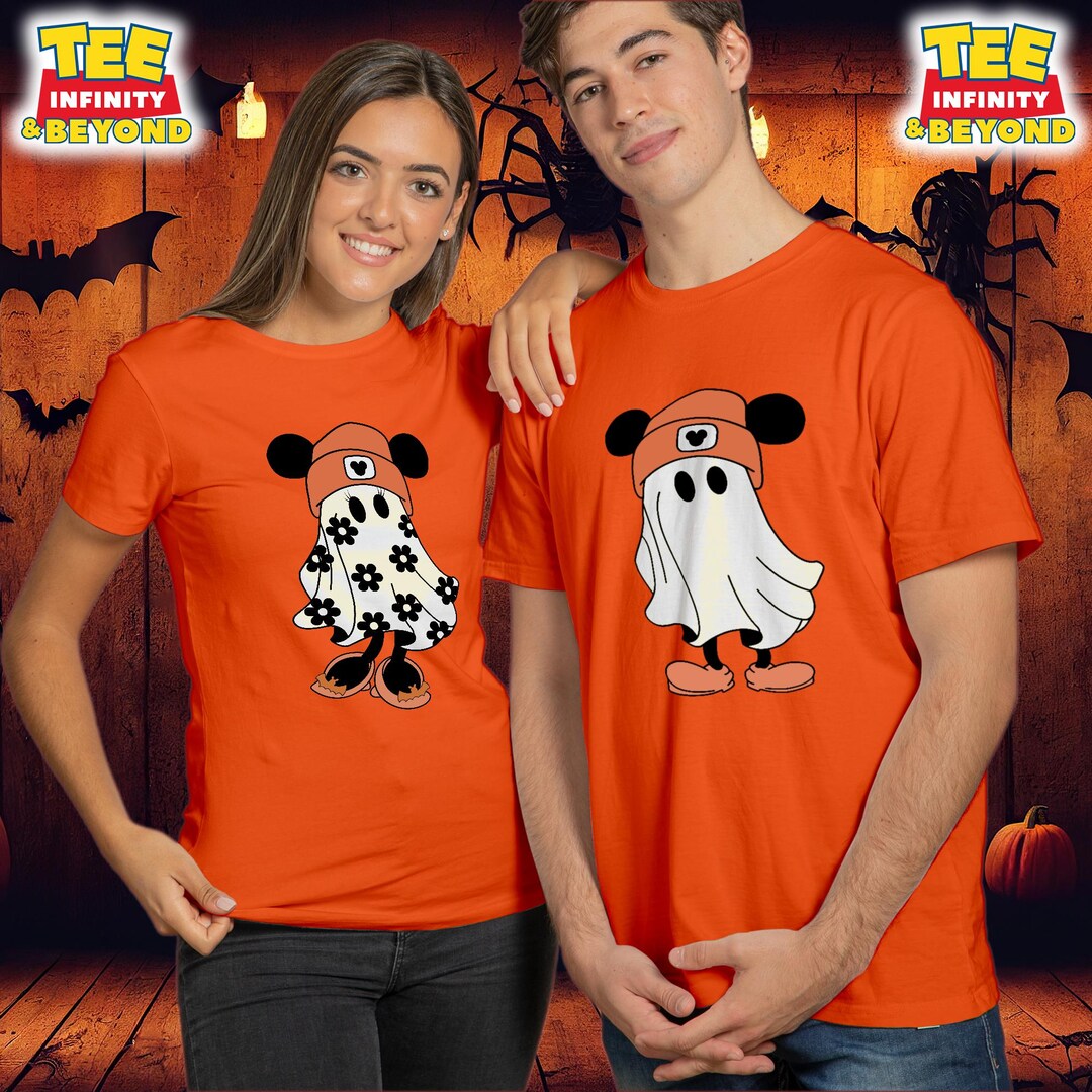 Disney Mickey and Minnie Ghost Shirt, Comfort Colors Shirt, Mickey ...