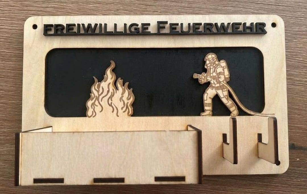 Fire Department Key Rack SVG | 3 Text Variations | Laser File - Etsy