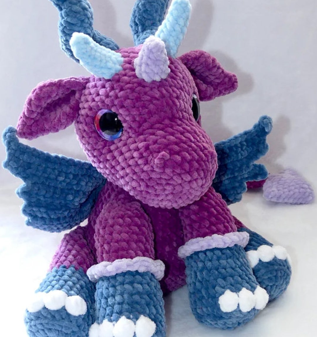 Snuggle Dragon Crochet Pattern PDF, Dragon Plush Pattern, Amigurumi by ...