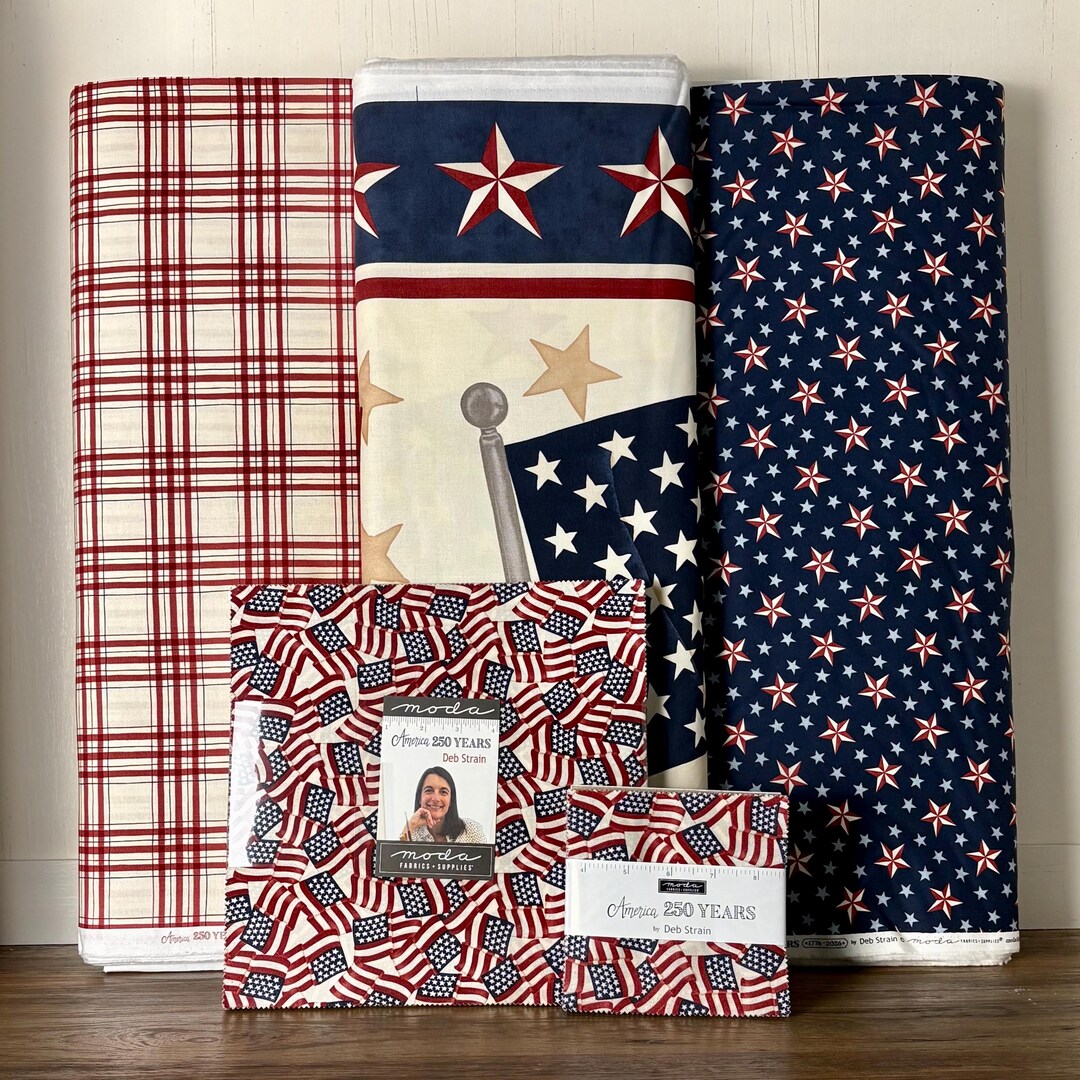 America 250 by Deb Strain for Moda Fabrics: Project Panel, Layer Cake ...