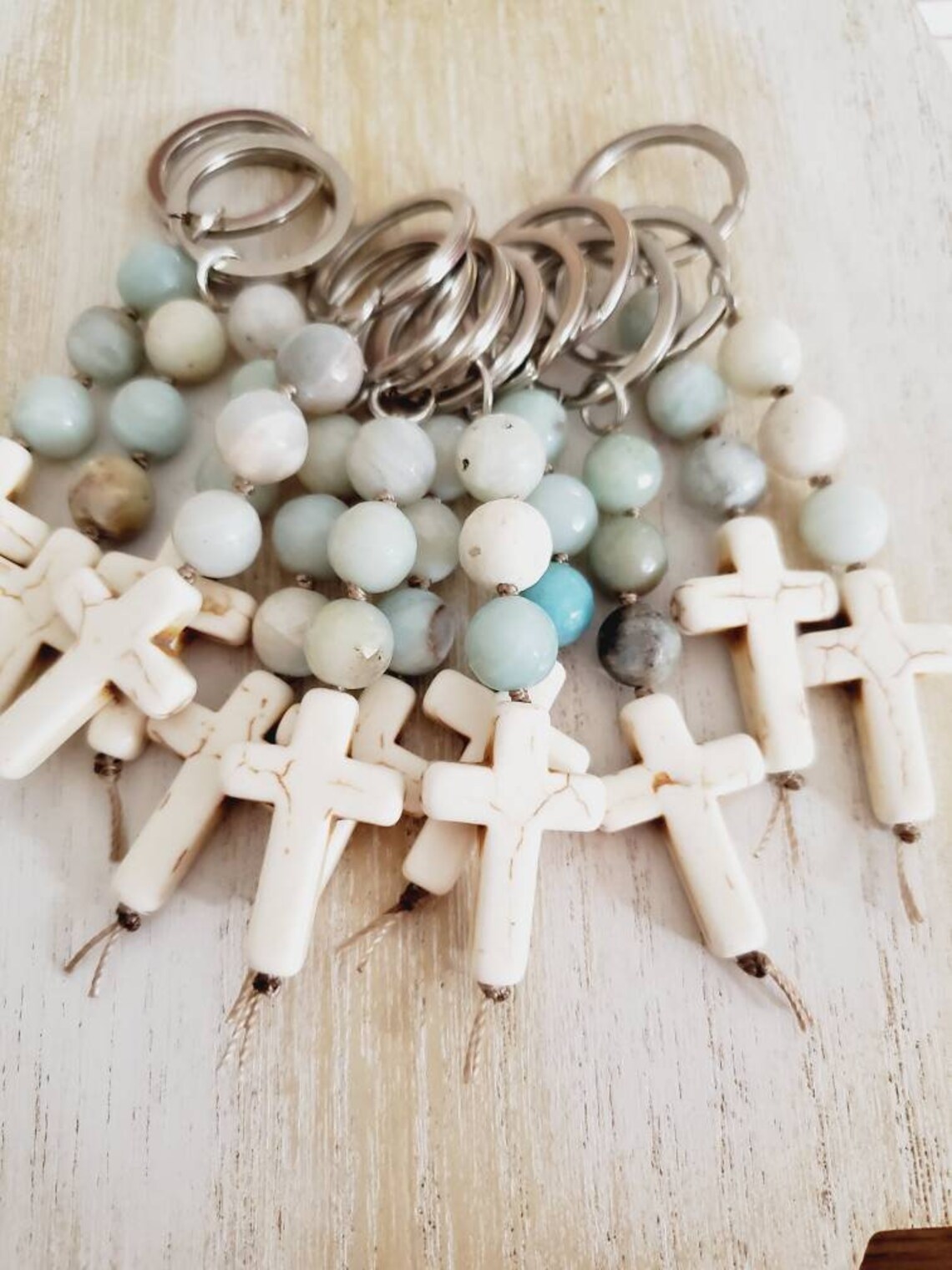 Cross Keychain, Baptism Favors, Rosary Favors, Religious Gifts for Her ...