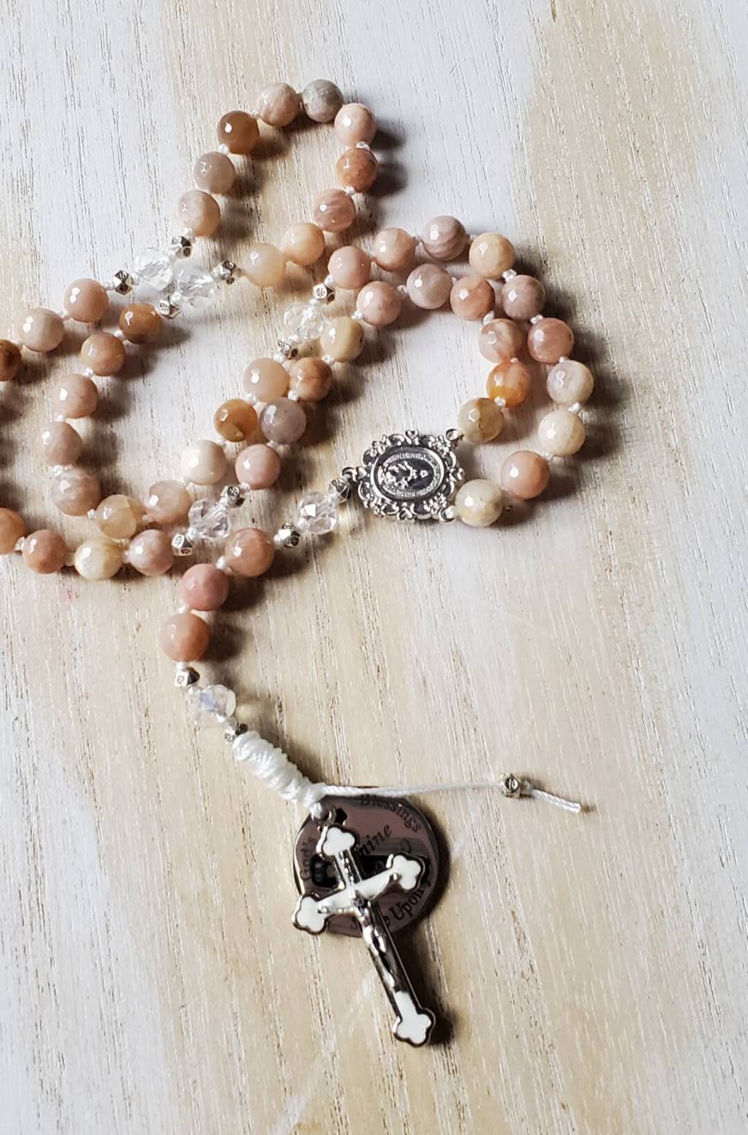 Customized Rosary, Catholic Rosary Beads, Baptism Gift for Girls ...