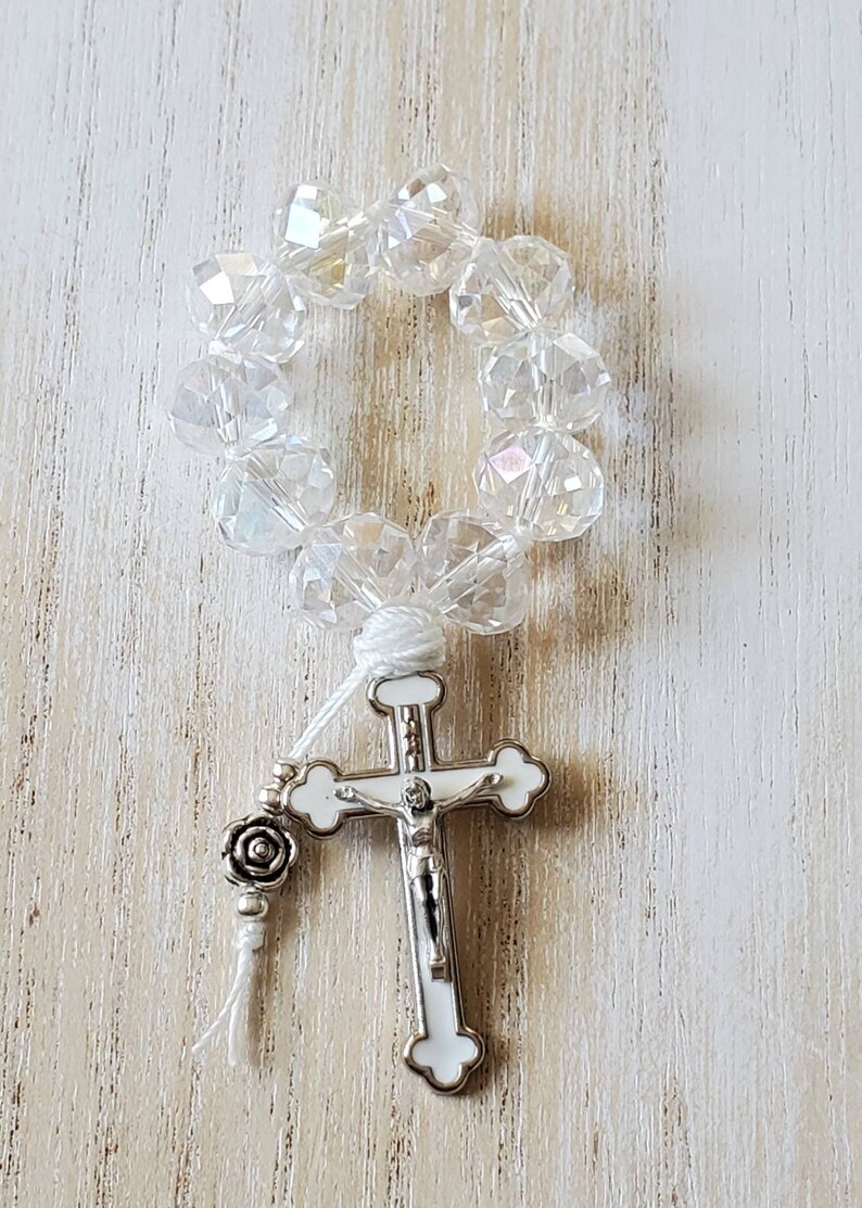Mini Rosary Beads Baptism Favors Rosary Favors First | Etsy