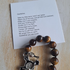 Godfather Rosary Gift, Godparent Gift for Baptism, Thank You for Being ...
