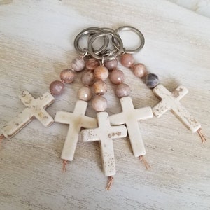 Cross Keychain Favor, Baptism Favor for Girls, Confirmation Favor ...