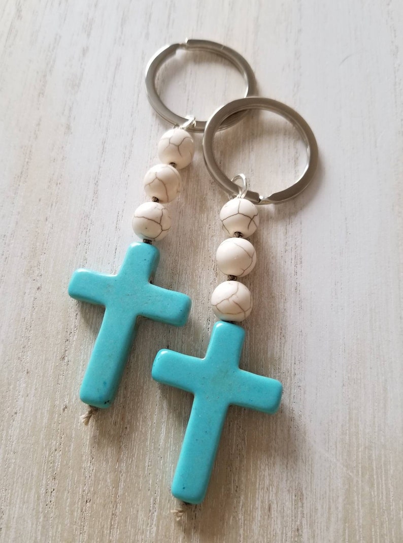 Cross Keychain Favors Baptism Favors Teachers Gifts - Etsy