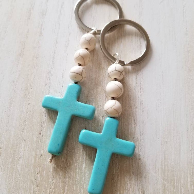 Cross Keychain - Etsy