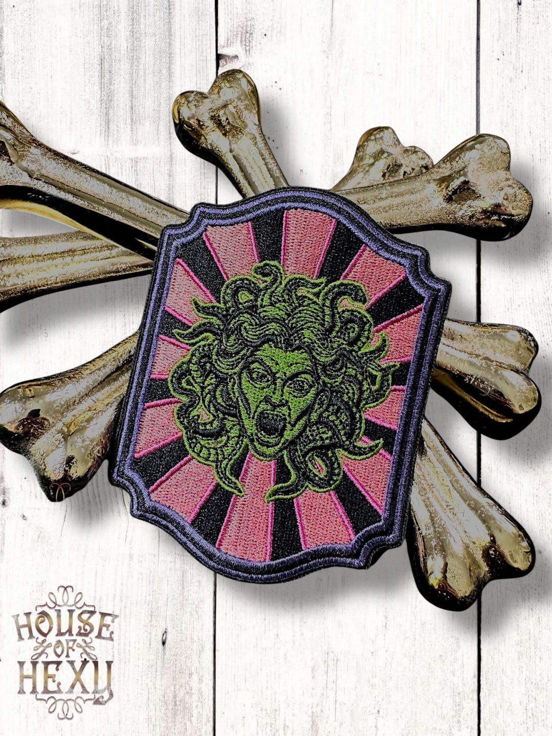 Medusa Gorgon Patch: Ornate Embroidered Iron-on - House of Hexy - Etsy