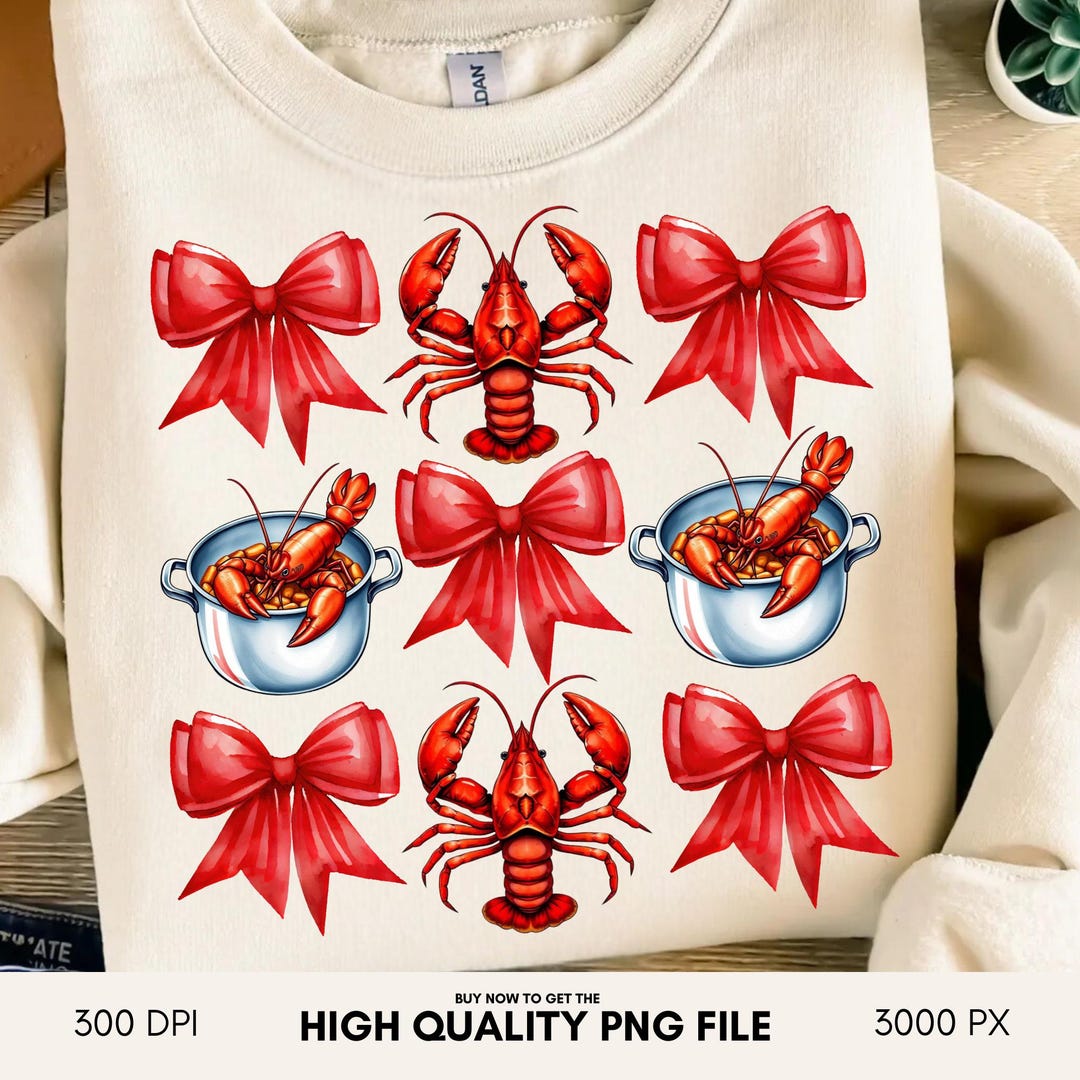 Crawfish Coquette PNG, Crawfish Shirt Design, Easter Crawfish Boil ...