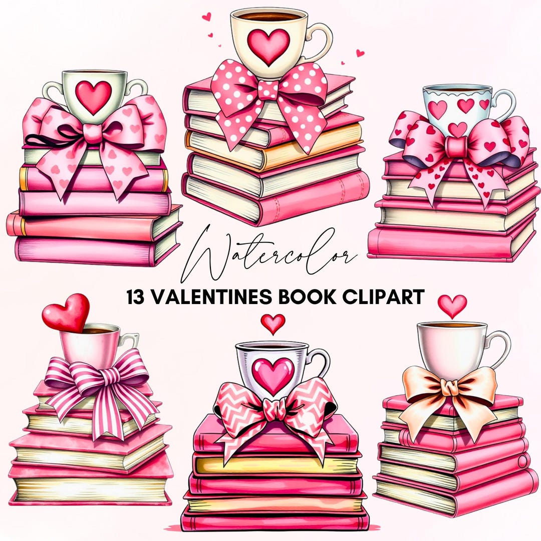 Valentines Book Clipart, All Booked for Valentines PNG, Booked for ...
