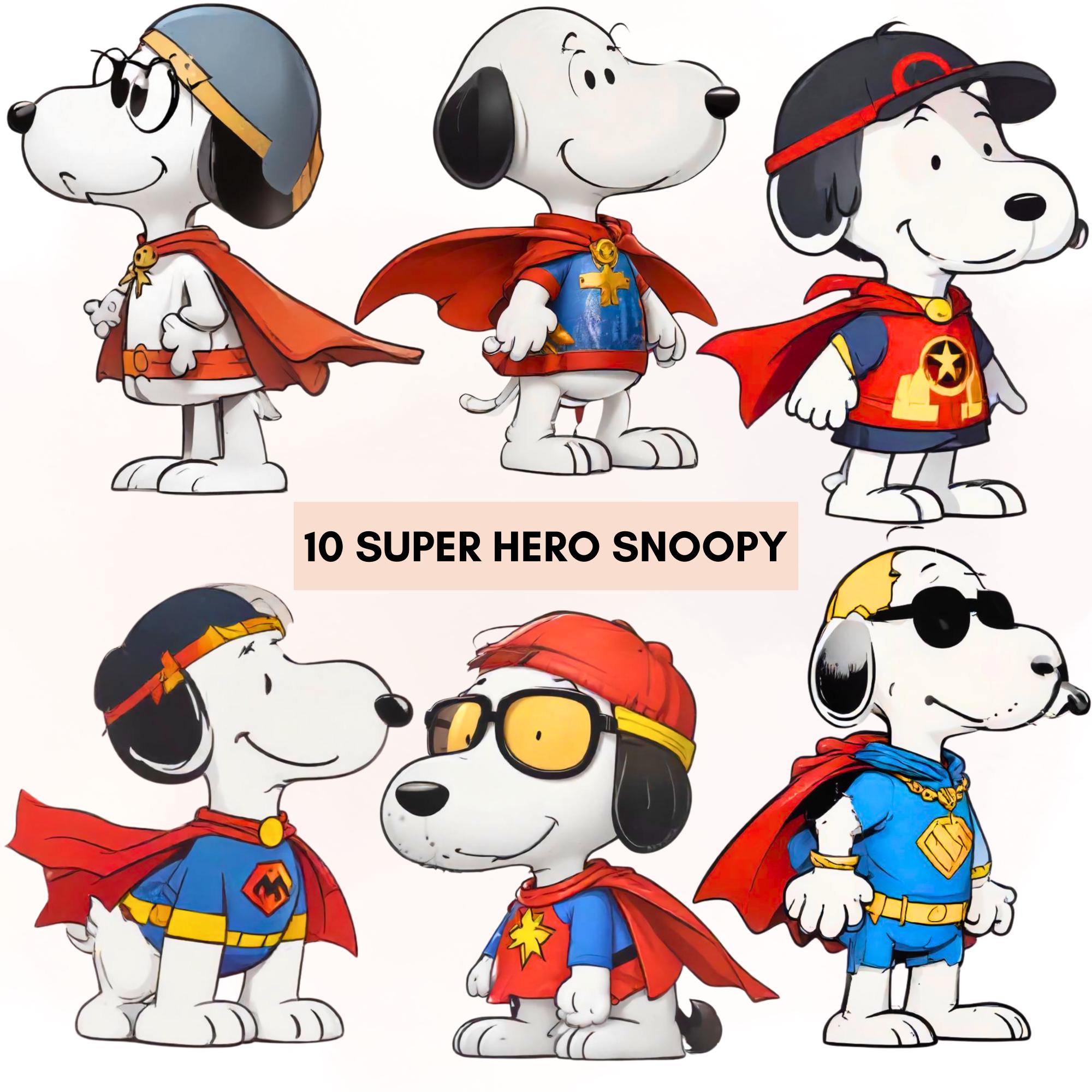 Snoopy Superhero PNG Bundle Snoopy Art Snoopy Sticker Snoopy Gifts Dog ...