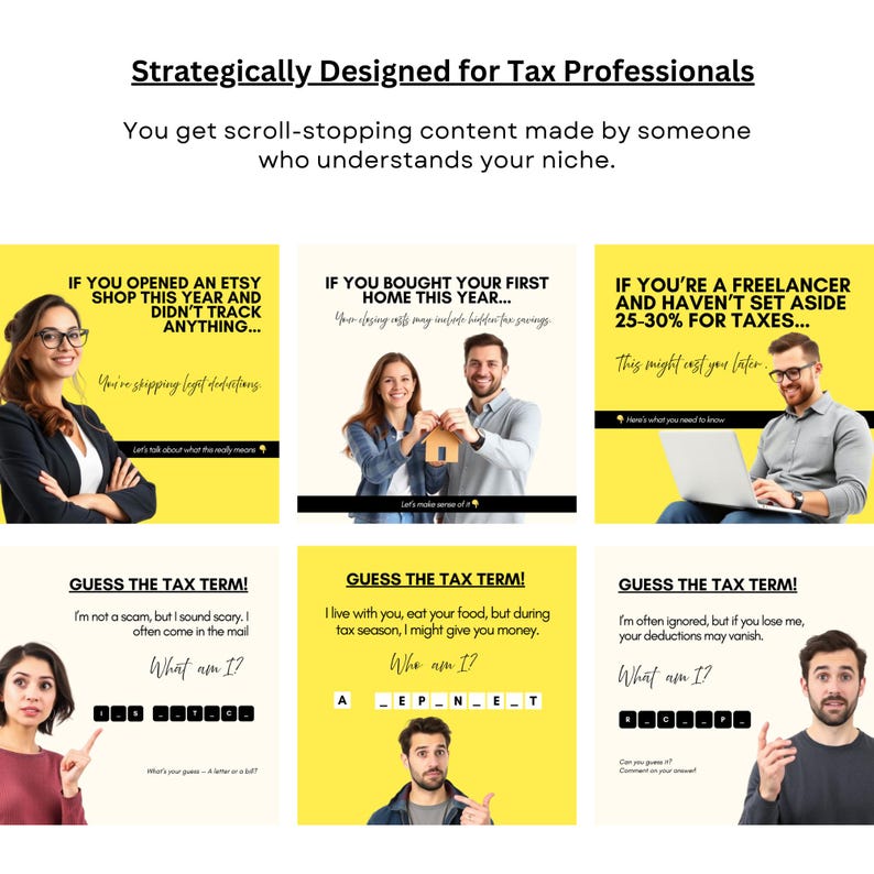 Tax Preparer Engagement Post Templates, 40 Editable Canva Tax Prep ...
