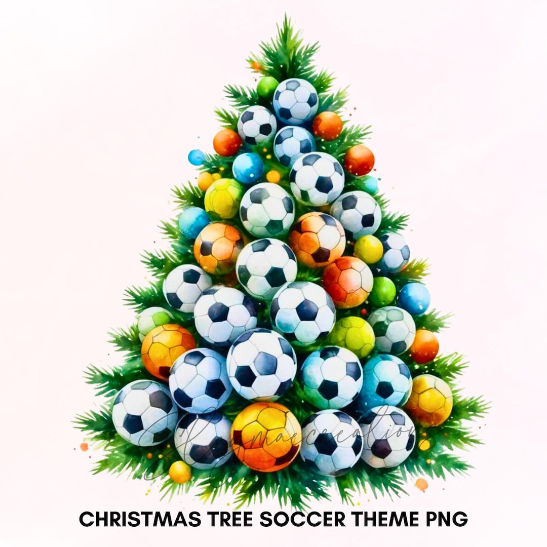 Soccer Christmas Tree PNG, Soccer Christmas Sublimation, Festive ...