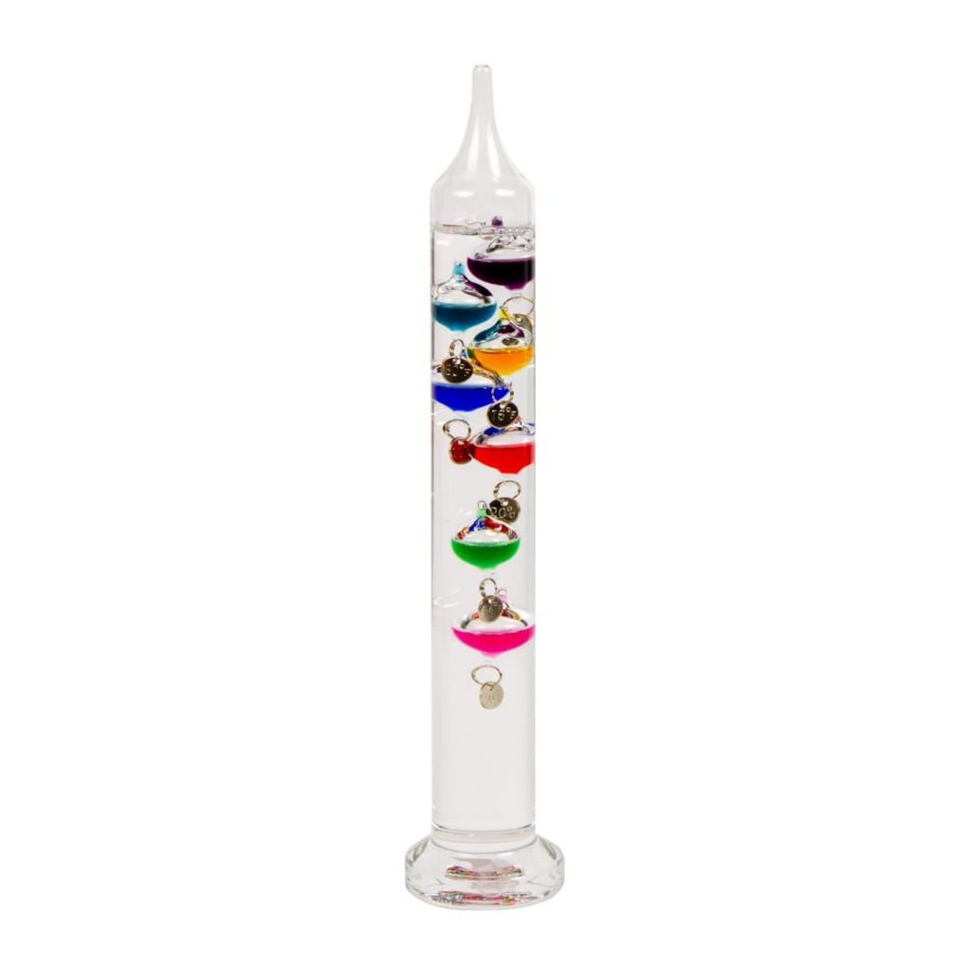 Galileo Thermometer 30cm Decorative Glass Temperature Gauge With ...