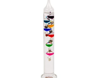 Teardrop Galileo Thermometer 11cm Decorative Glass Temperature Gauge ...
