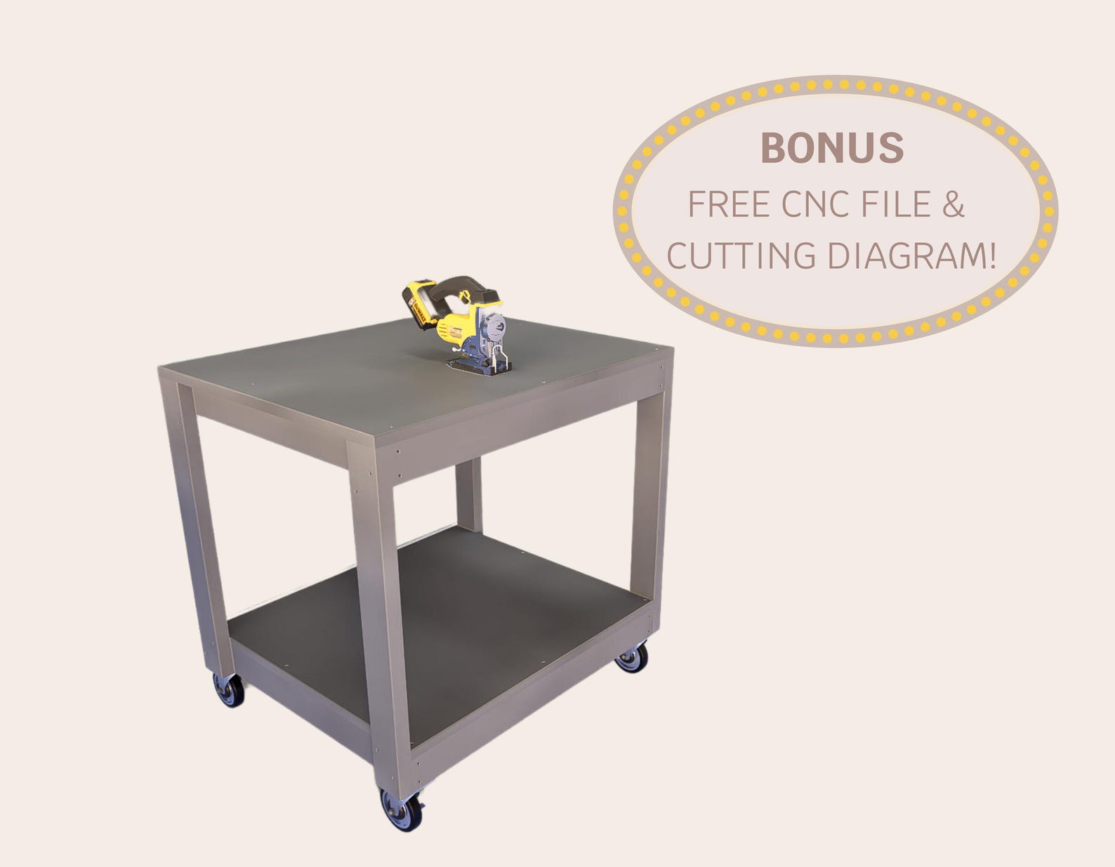 Jigsaw Table PDF, DIY Garage Workbench Plans, Mobile Jigsaw Table ...