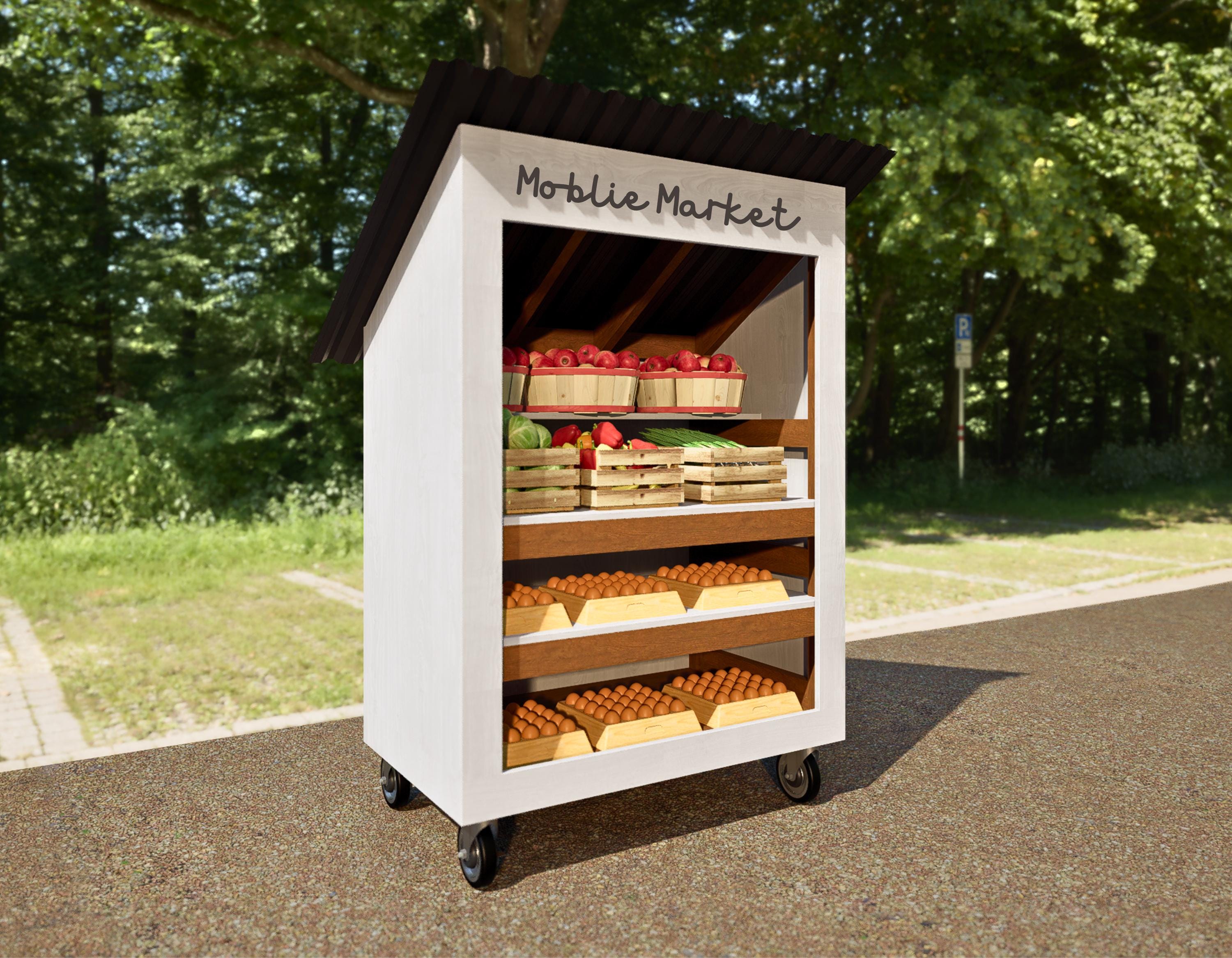 2 IN 1 Farm Stand Plans, DIY Roadside Produce Stand, Mobile Market Cart ...