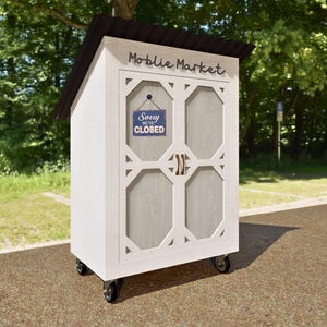 2 IN 1 Farm Stand Plans, DIY Roadside Produce Stand, Mobile Market Cart ...