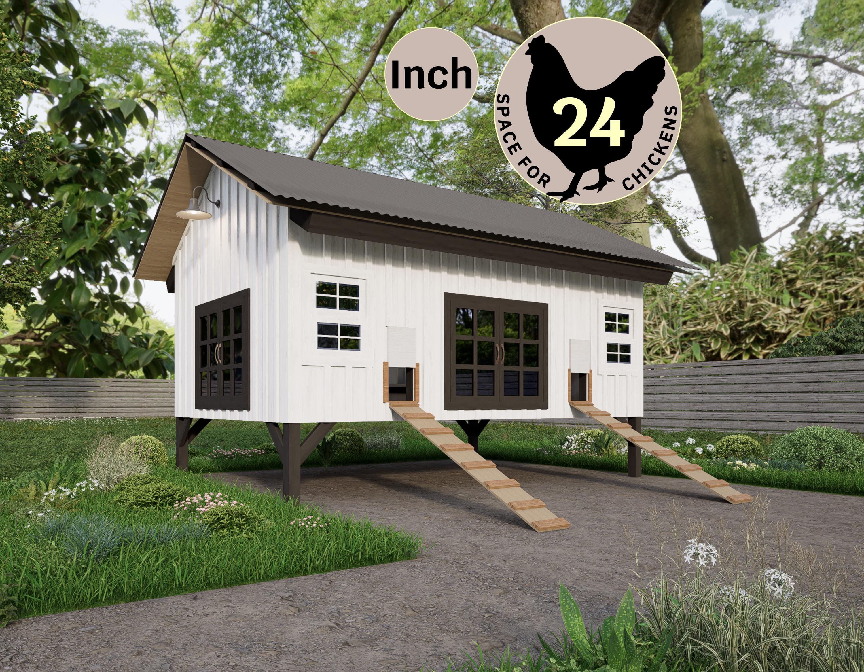 Chicken Coop Plans PDF, Optional Run Plan Included, Secure Chicken Coop ...