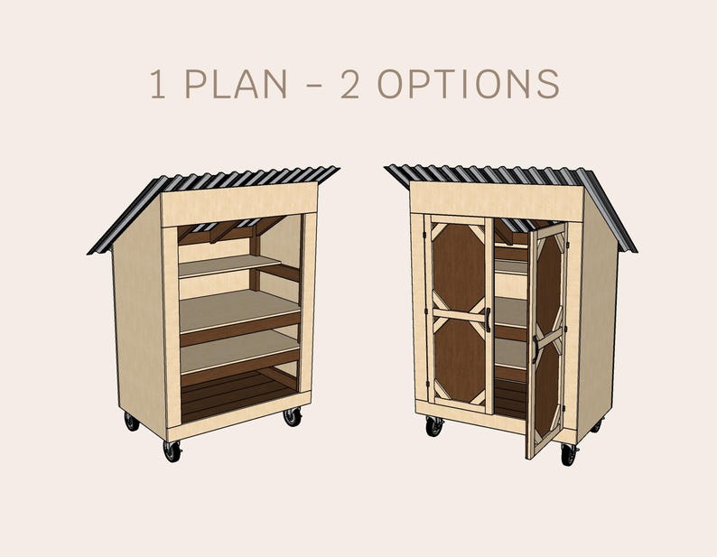 2 IN 1 Farm Stand Plans, DIY Roadside Produce Stand, Mobile Market Cart ...