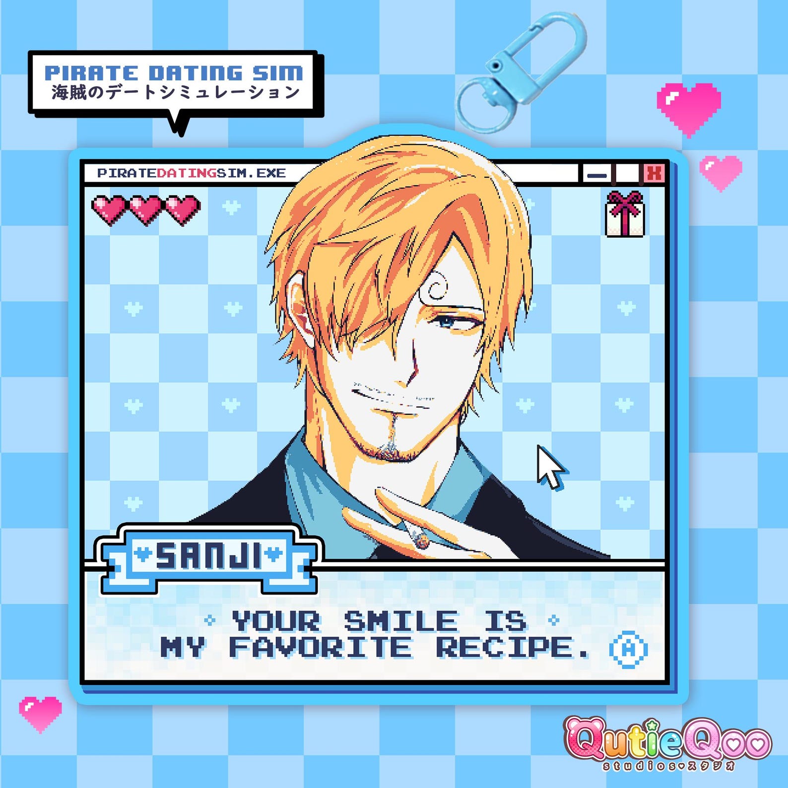 Pixel Art Pirate Dating Sim Acrylic Keychains Charms - Etsy